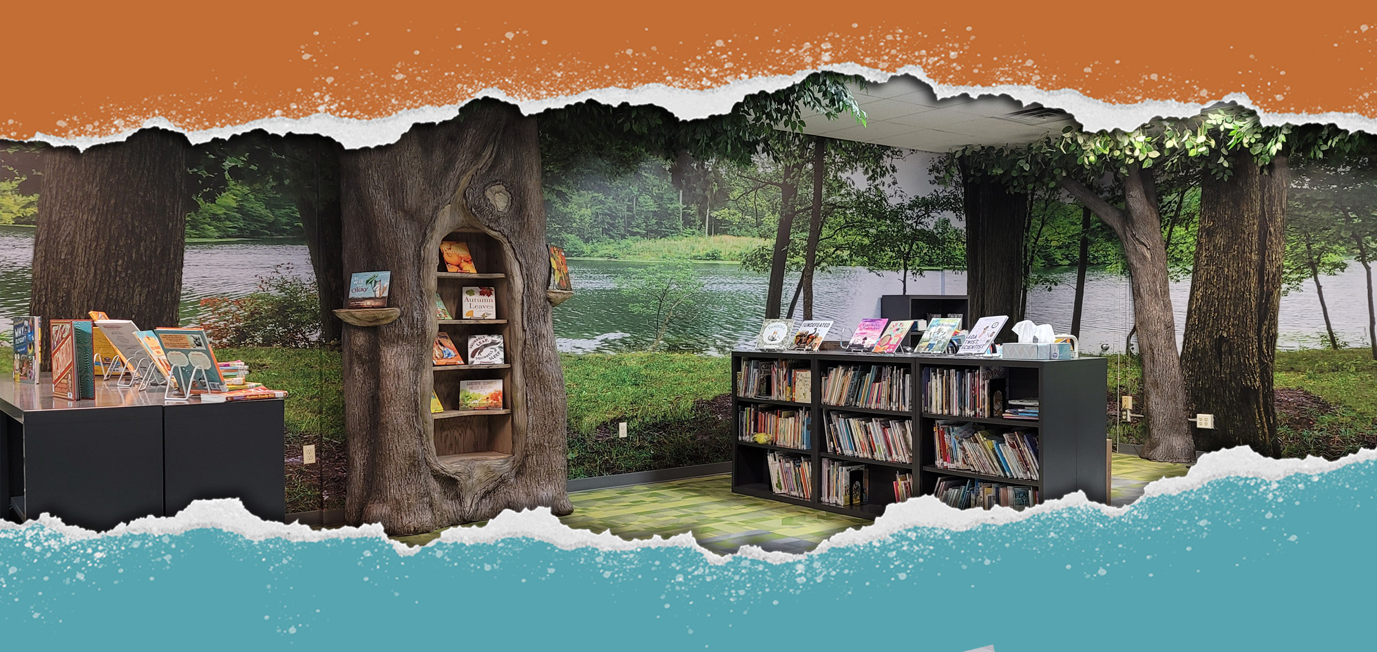 Paper Rip Library Tree - Steve Perry Creations